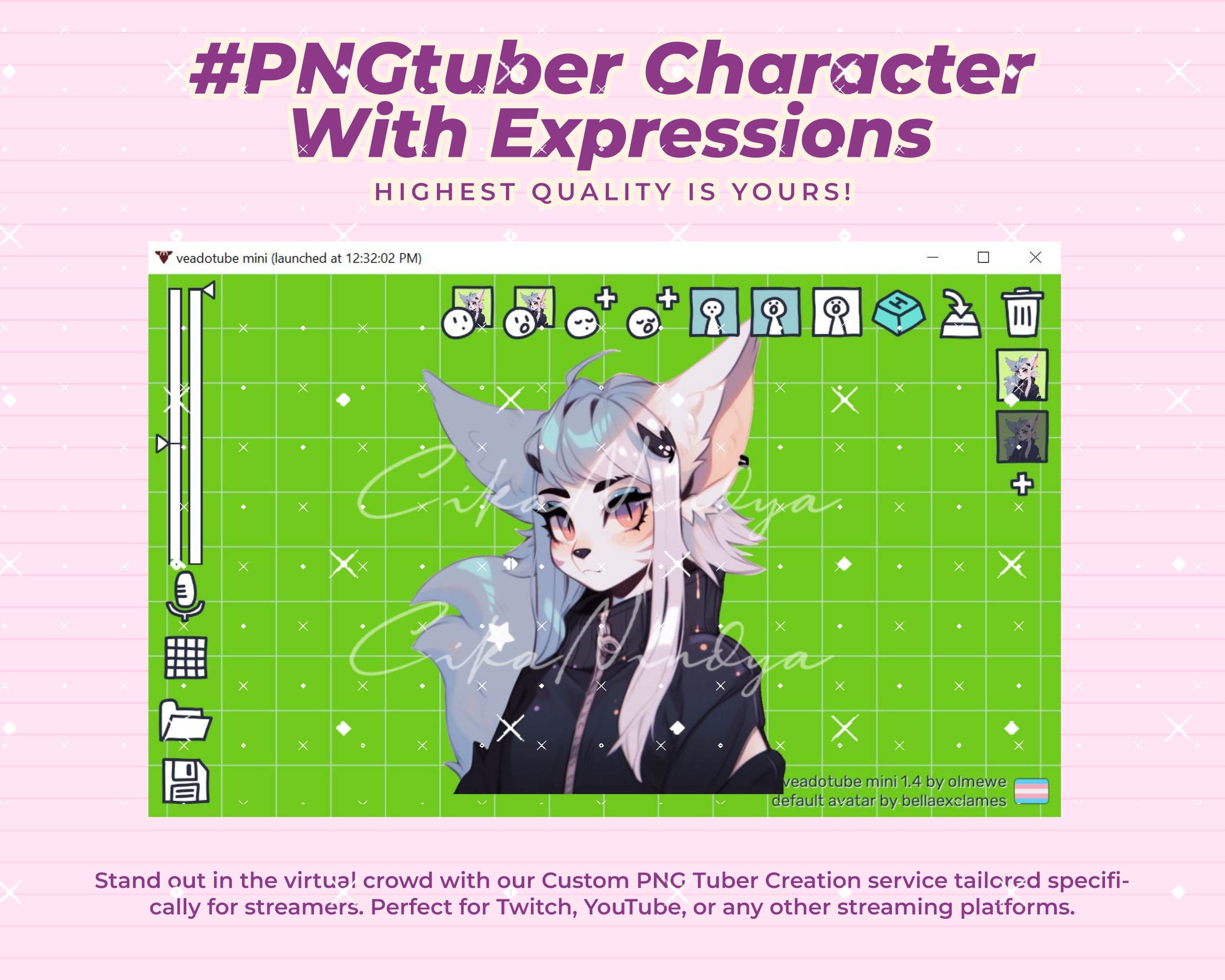 Alpha Wolf Streamer Icon Fierce PNG Tuber Avatar for Gaming Pngtuber ...