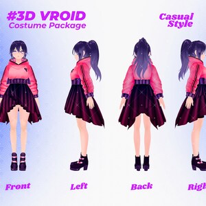 Vroid Clothing Pack, Vroid Assets, Vtuber Style, Female Clothes ...