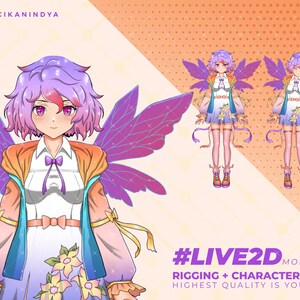 Vtuber Model | Live2d Vtuber Model Fairy V2 for Virtual Stardom | 7 Unique Expressions | Get ...