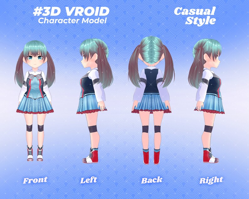 3D Vroid Character, 3D, Vroid, 3d Model Commission Digital Persona Craft Creative 3D Vroid ...