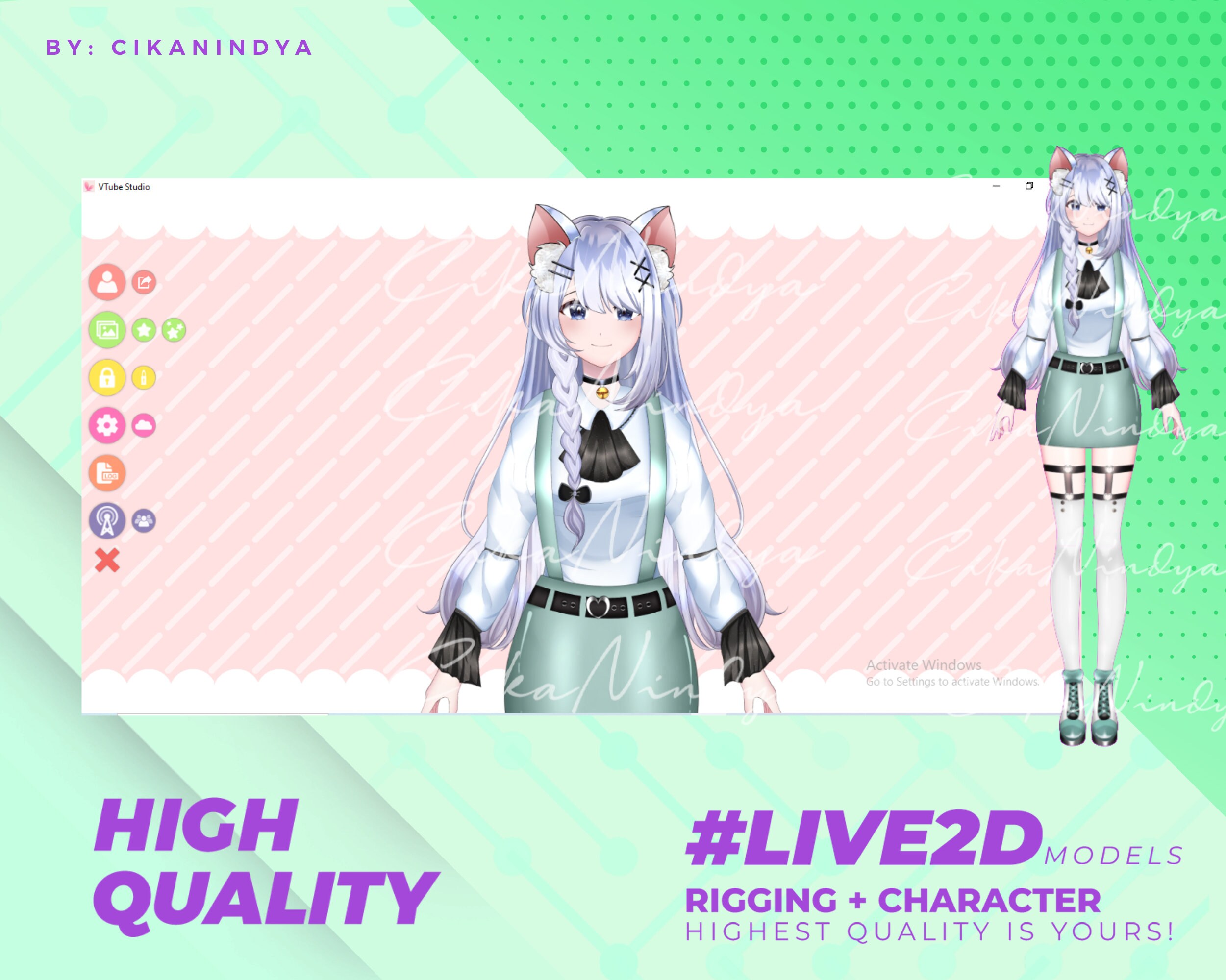 Vtuber Model Vtuber Vtuber Avatar Vtuber Art Twitch Vtuber - Etsy
