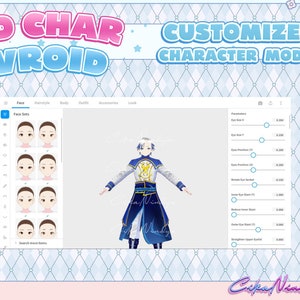 3D Vroid Character 3D Vroid 3d Model Commission Vtuber - Etsy