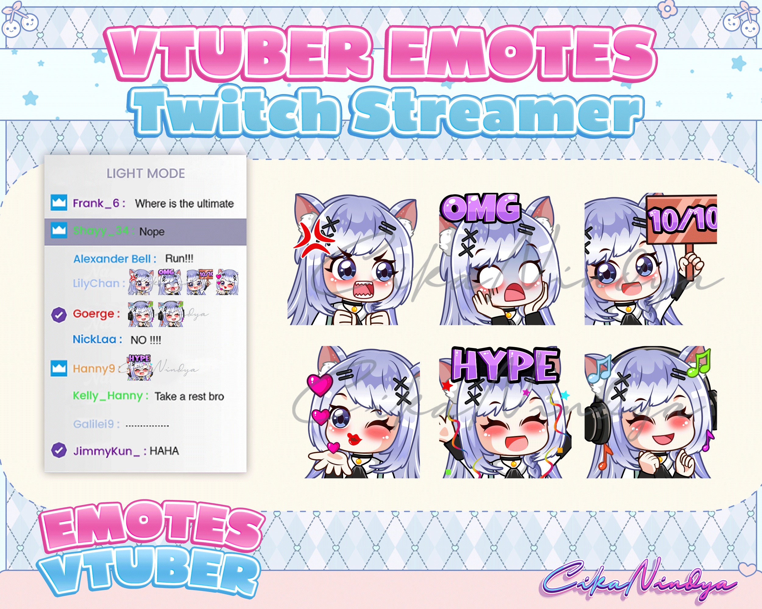 Vtuber Emote Game Emote Animated Emote Emote Commission - Etsy