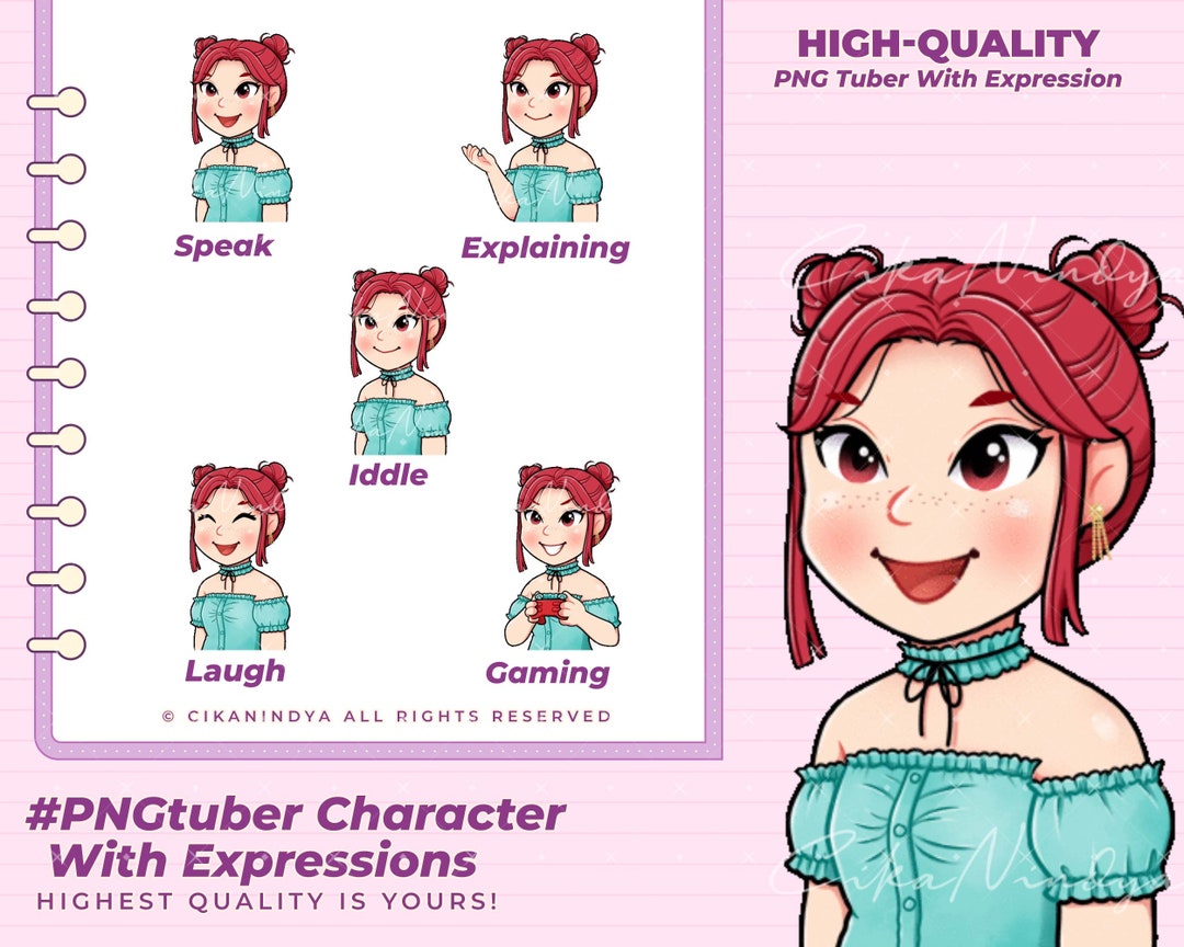 PNG Tuber | Tech-themed PNG Tuber Girl Futuristic Avatar for Tech ...