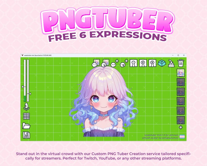 Premade Custom Pngtuber – Starry Design With Smooth Animation - Etsy