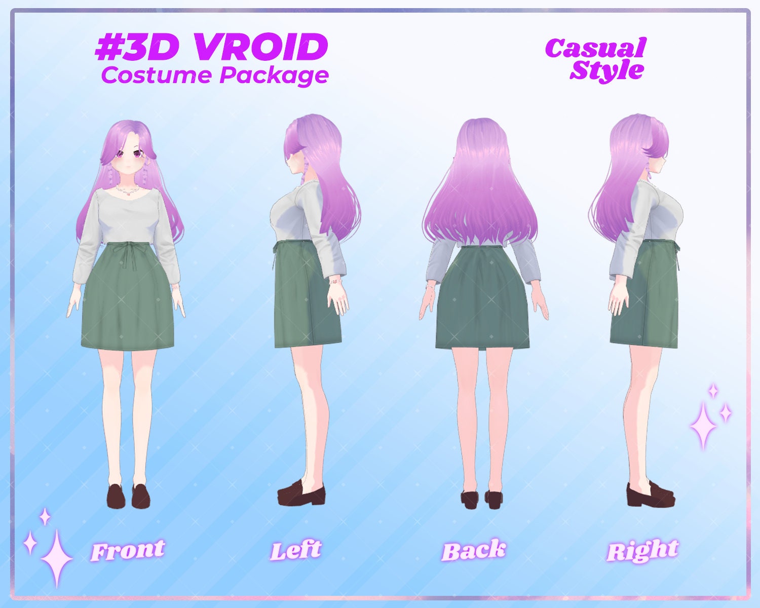 Vroid Clothing Pack Vroid Outfit Kawaii Clothes Vroid - Etsy Canada