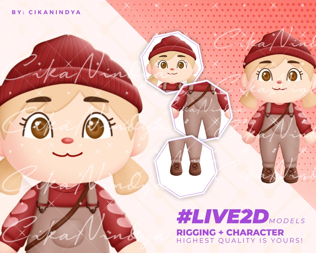 Vtuber Live2d | Fun Unleashed Vtuber Model Cartoon Girl for Streamer ...