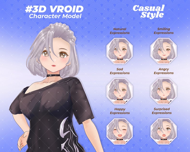 Fantasy Realm Avatar 3D Vroid Girl Gracyla for Fantasy Streamers 3D ...