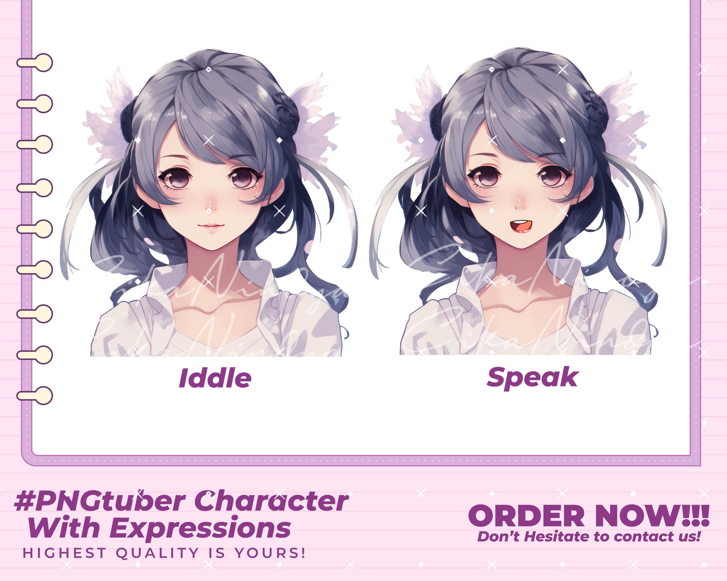 PNG Tuber Pngtuber Model Pngtuber Premade Pngtuber - Etsy