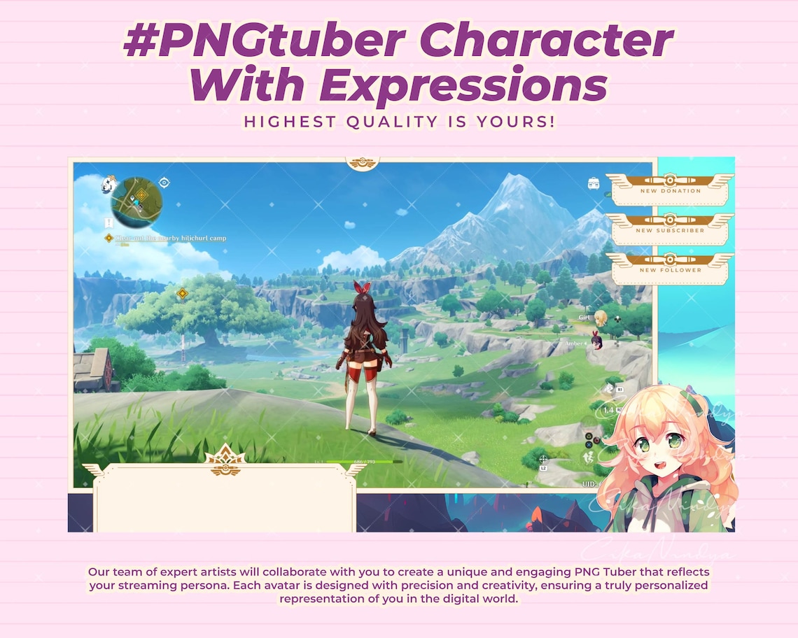 Pngtuber Pngtuber Twitch Pngtuber Model Pngtuber Premade - Etsy