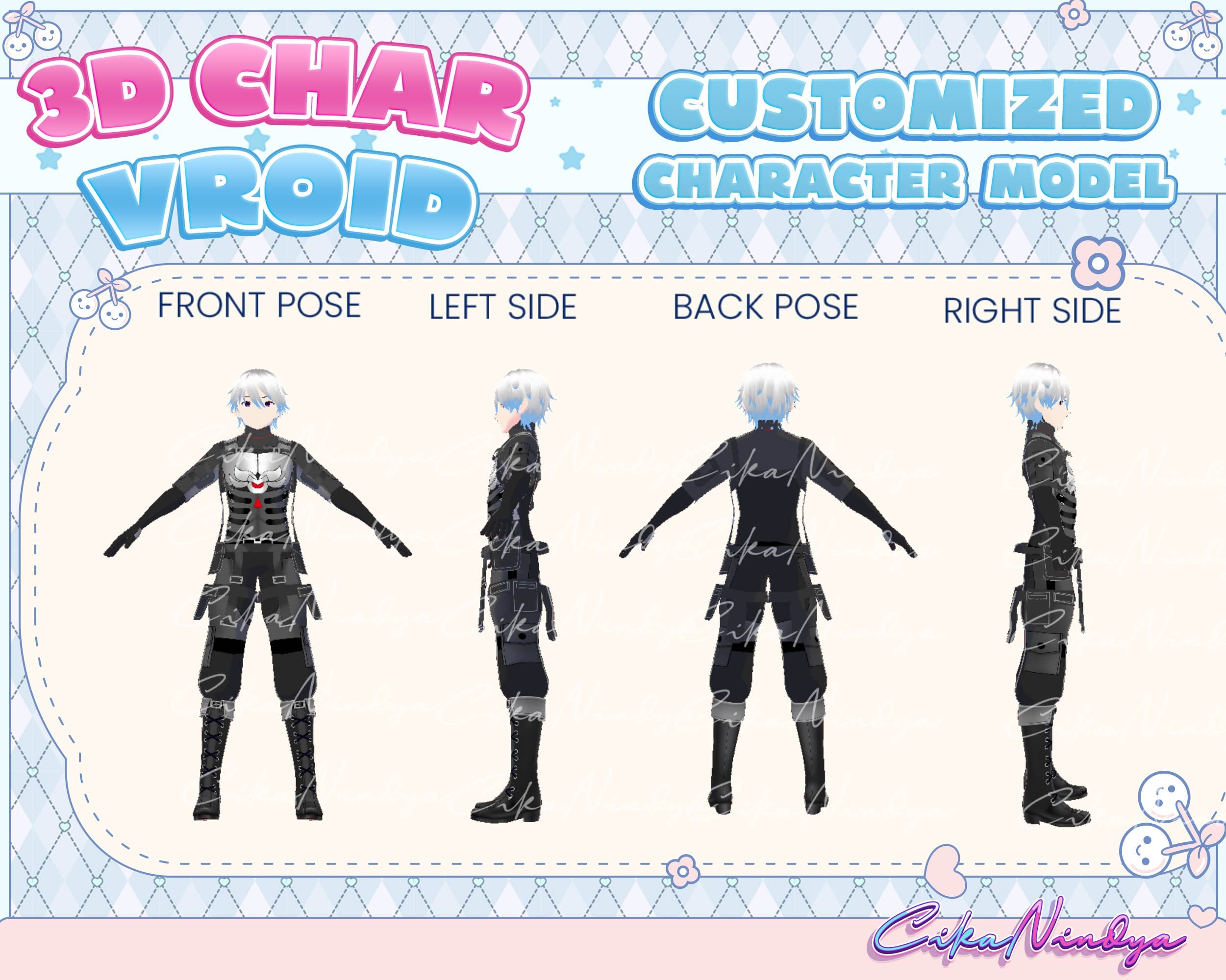 3D Vroid Character 3D Vroid Vroid Studio 3d Model - Etsy