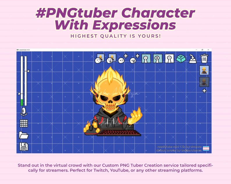 PNG Tuber Pngtuber Premade Pngtuber Commission Pngtuber - Etsy