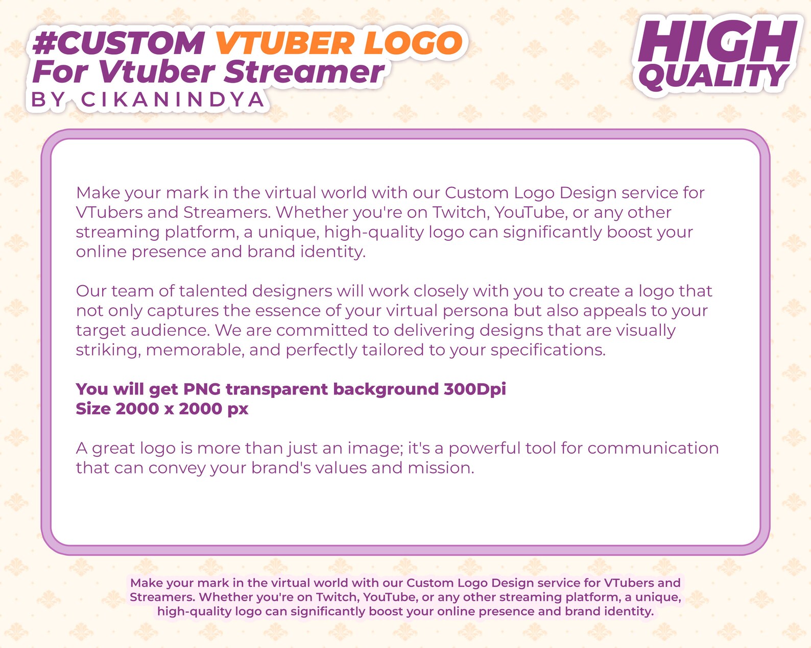 Personalized Chibi Vtuber Logo Design Chibi Logo Design - Etsy