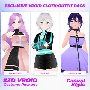 Casual Chic Outfits for Vroid Girl Style - Vroid Clothing Pack, Outfit ...