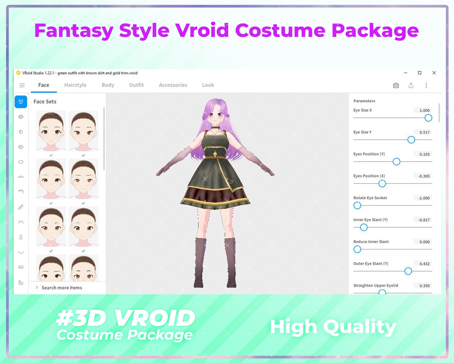 Vroid Clothing Pack Kawaii Clothes 3d Doll Clothes Vroid - Etsy