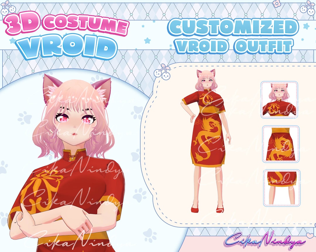 3D Vroid Costume, Costume, Vroid, Clothes, Virtual Wardrobe Elevate ...
