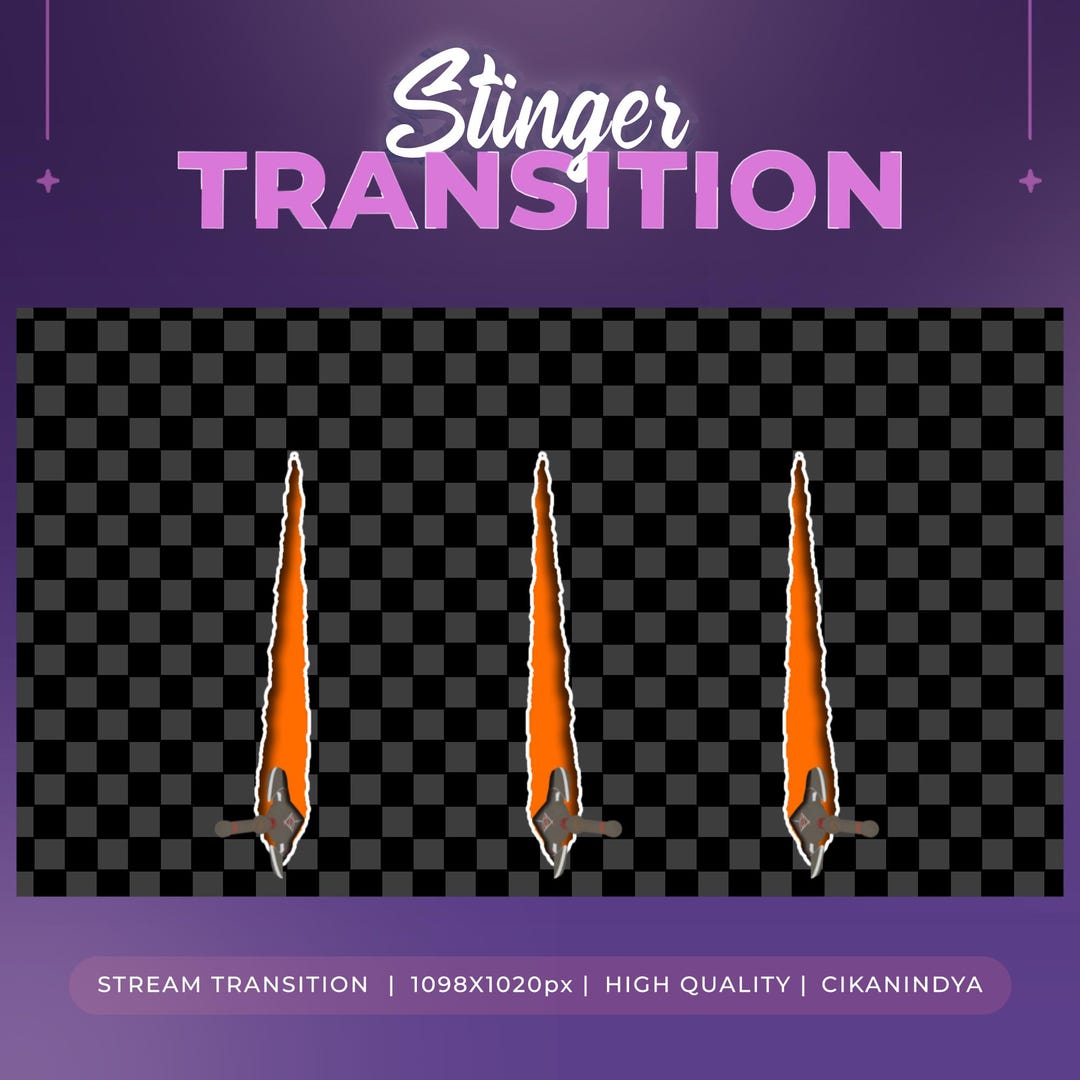 Stinger Transition Animated Spear Effect for Streamers | Twitch ...