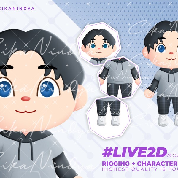 Male Vtuber Model Premade Live2d - Etsy