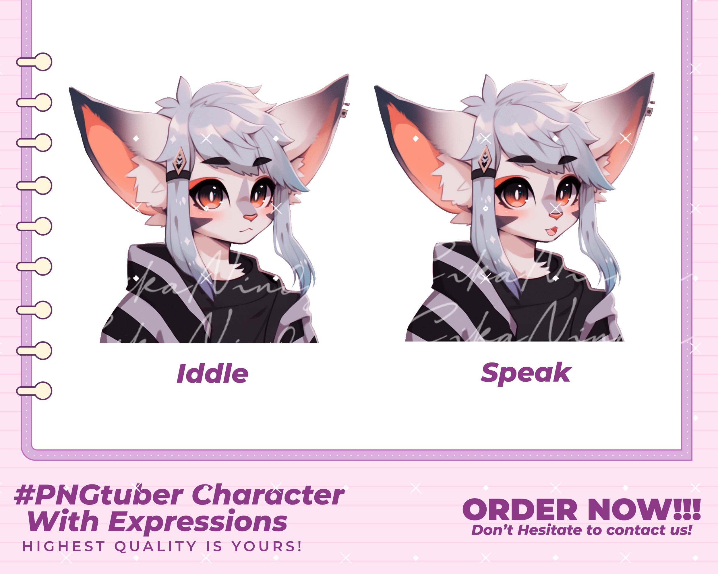 Wild Spirit Streamer Wolf PNG Tuber Avatar for Bold Broadcasters PNG ...