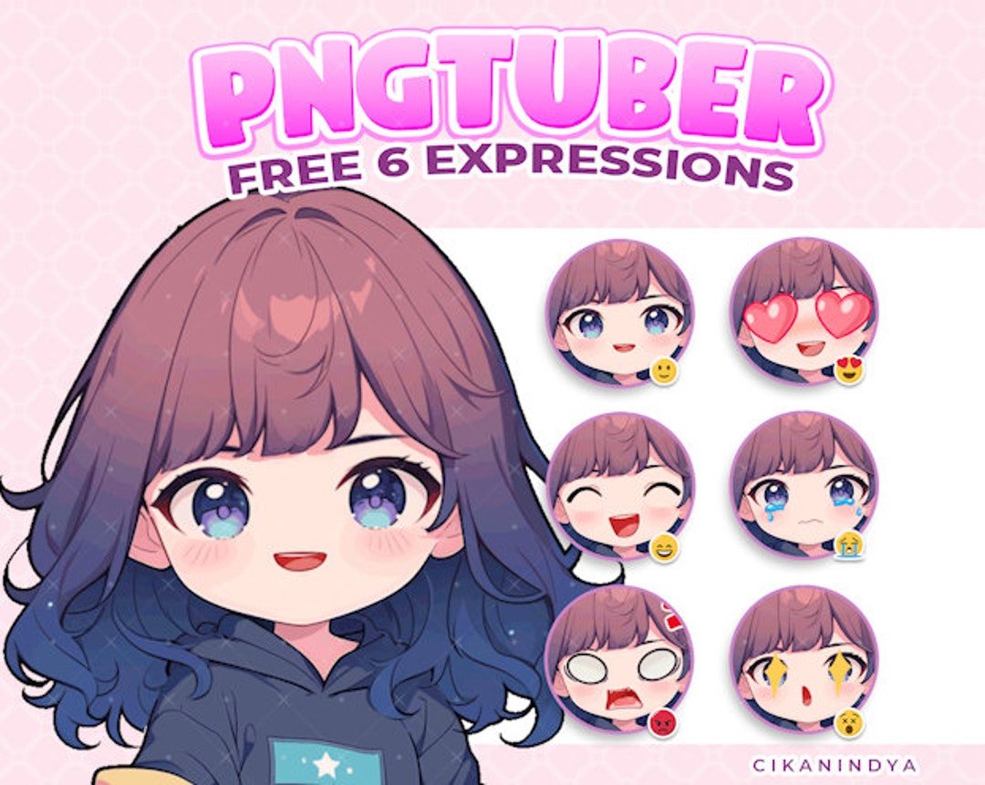 PNG Tuber | Little Girl PNG Tuber With Black Hoodie Jumper for ...