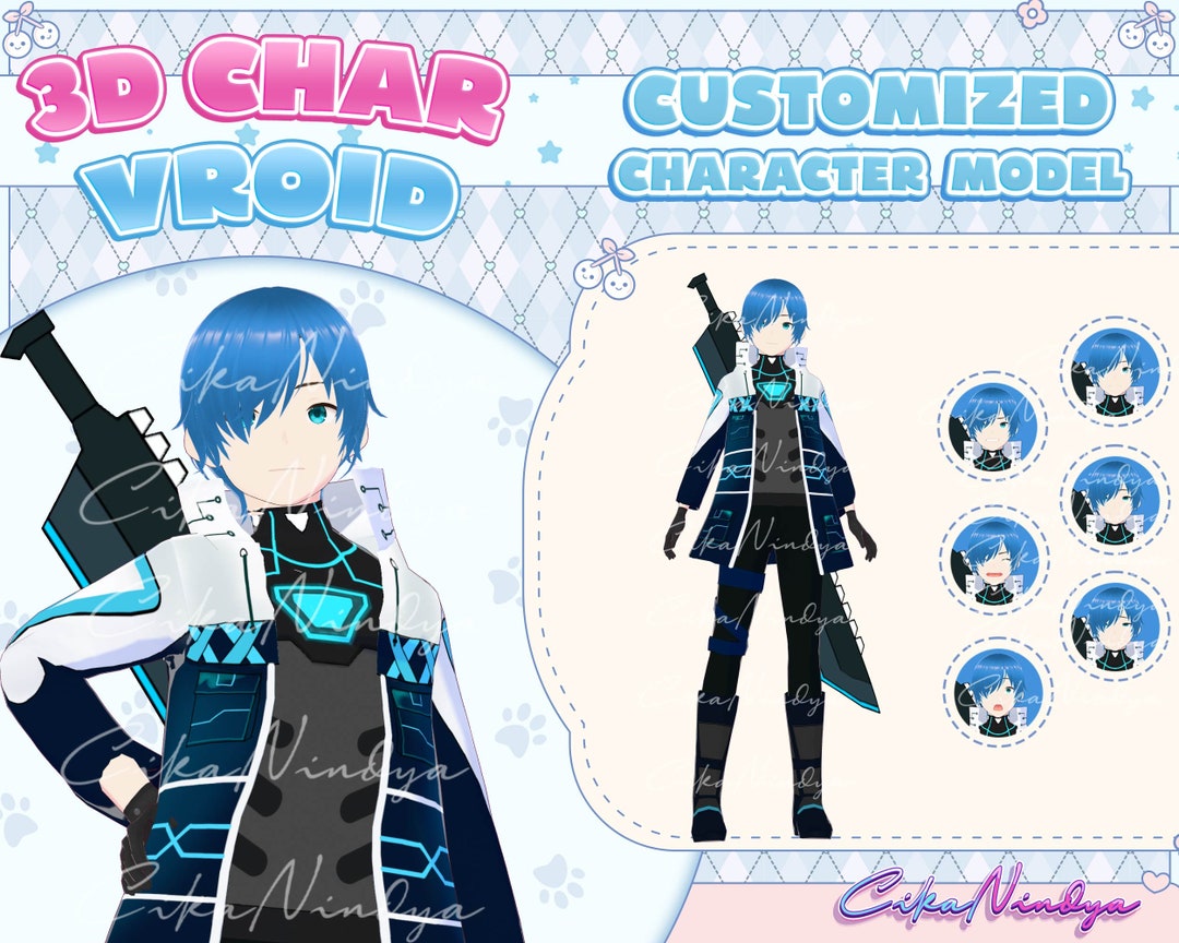 3D Vroid Character Vtuber Model 3d Model Commission Vroid - Etsy UK