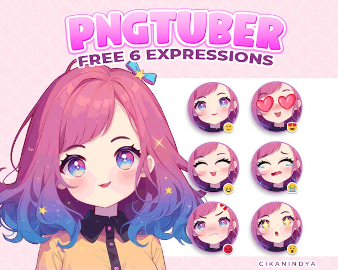 Pngtuber | Lovely Girl PNG Tuber for Fun and Engaging Streaming | 6 Pose | Pngtuber Girl ...