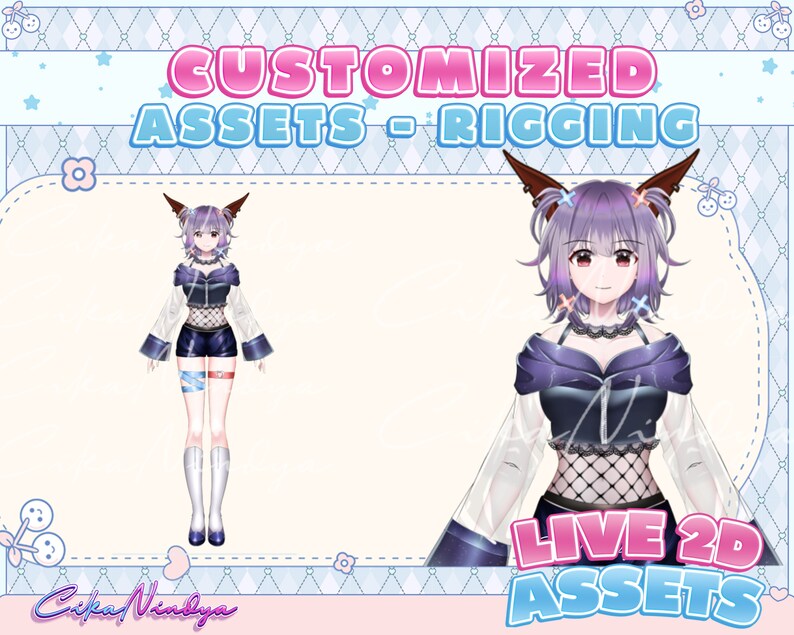 Vtuber Assets Twitch Assets Stream Assets Live2d Asset - Etsy