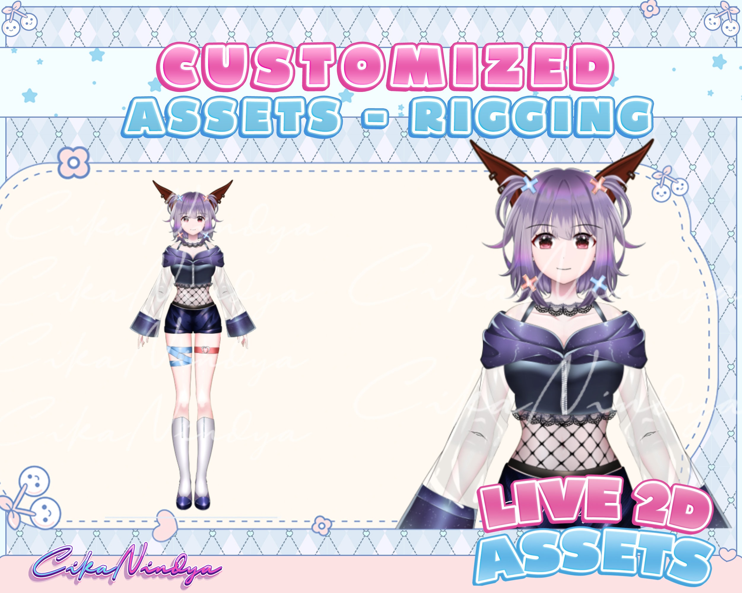 Vtuber Assets Twitch Assets Stream Assets Live2d Asset - Etsy