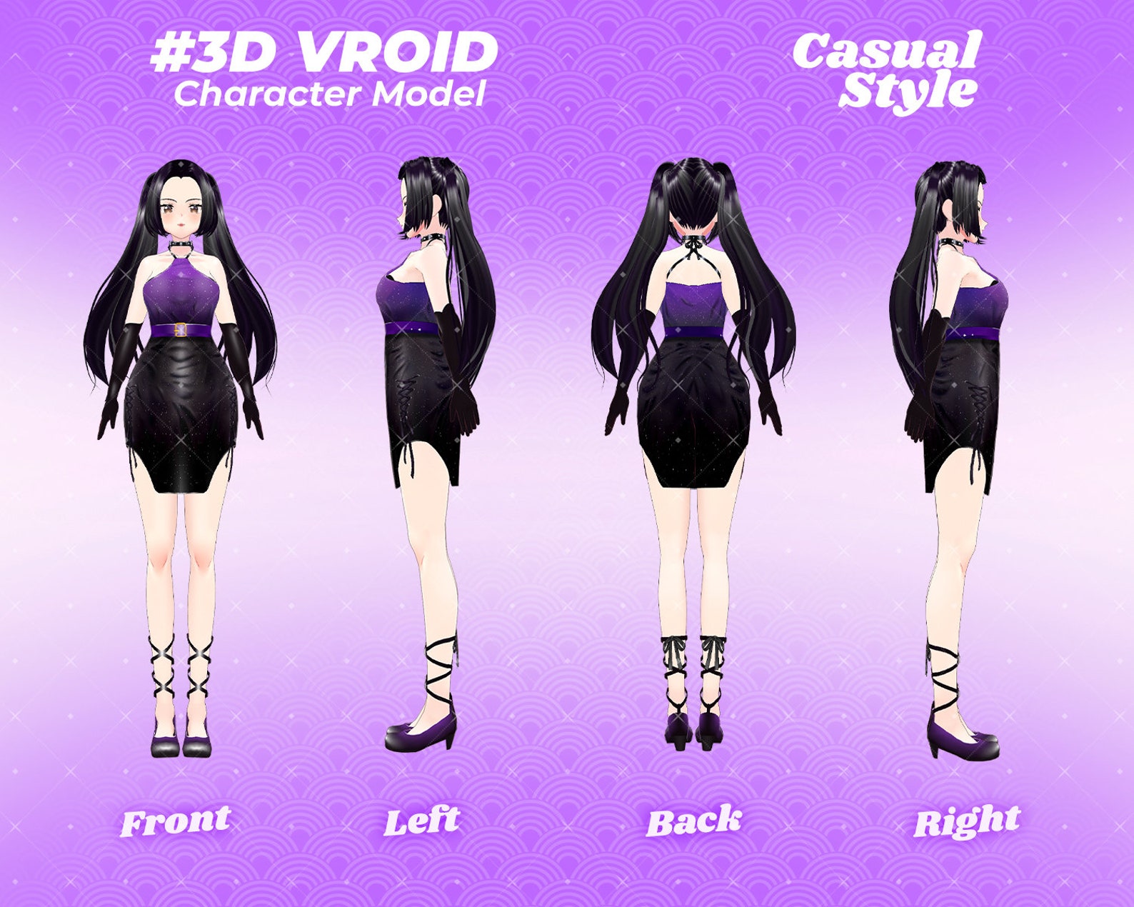 Virtual Persona Model 3D Vroid Anime Girl Angeline for Gaming Stream 3D ...