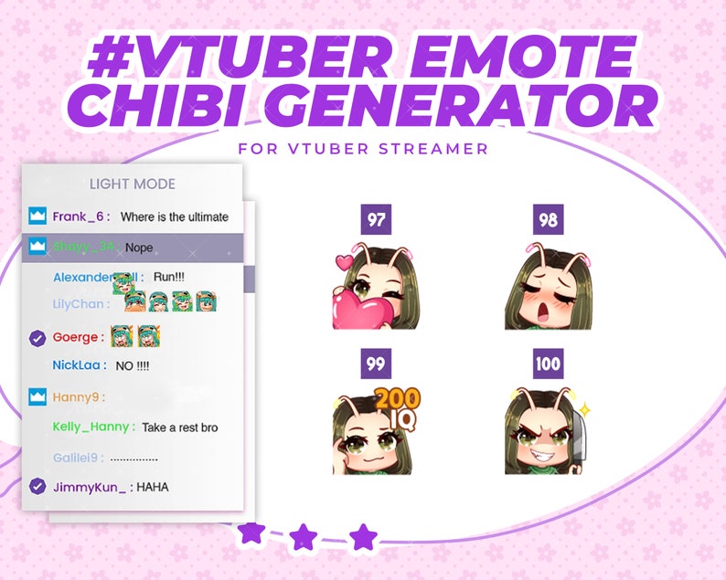 Kawaii Emotes for Twitch Cute Anime Subscriber Emotes Bundle - Etsy