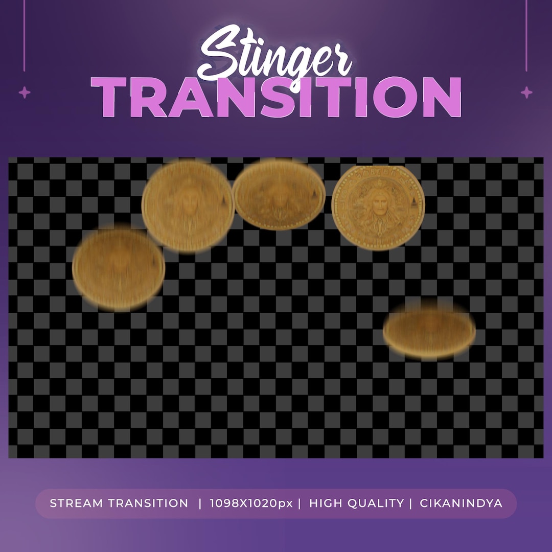 Stinger Transition Coin Spin | Animated Stream Effect for Gaming & Loot ...