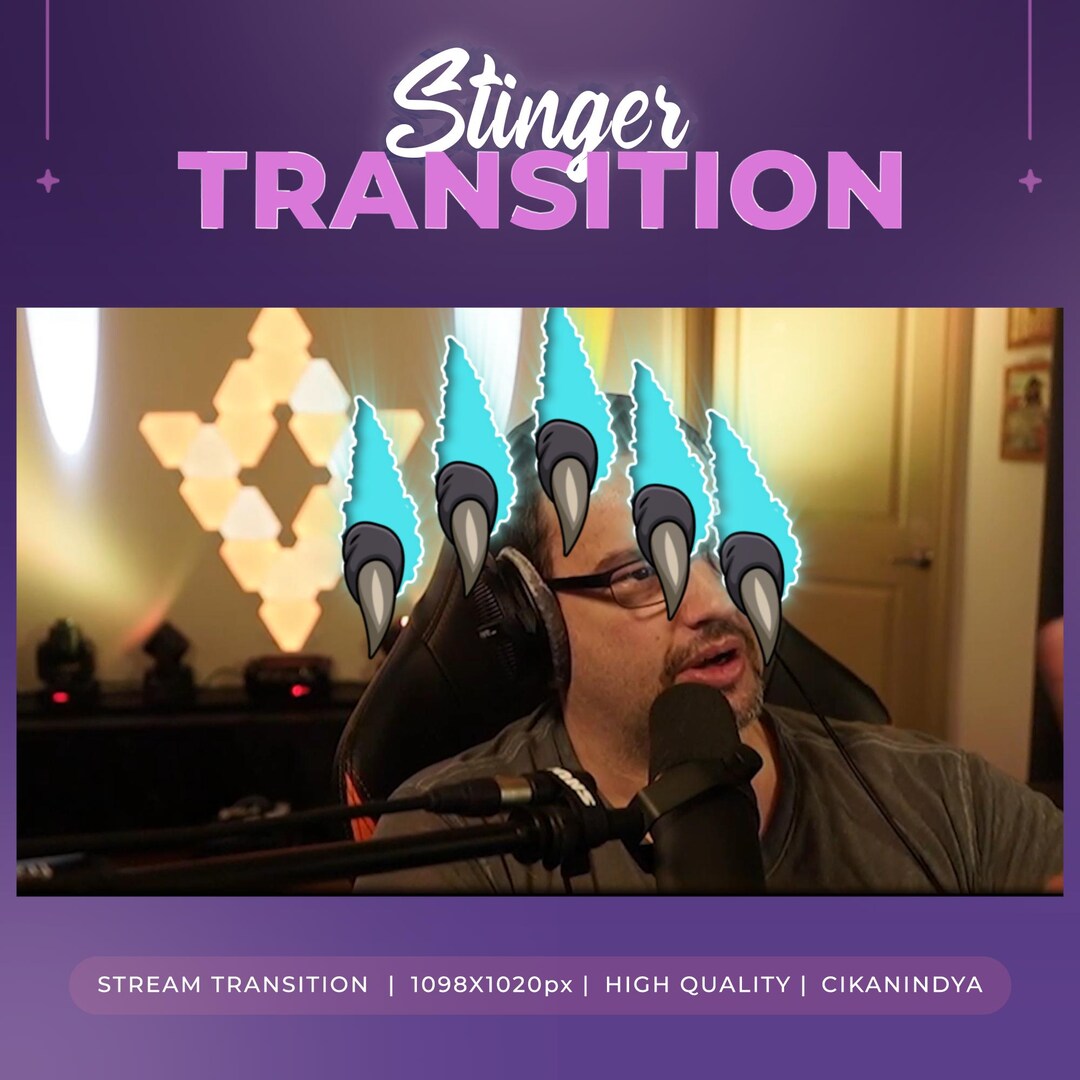 Animated Stinger Transition Claw | High-speed Swipe Motion for ...