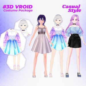Vintage Inspired Casual Vroid Clothes - Vroid Clothing Pack, Vroid ...