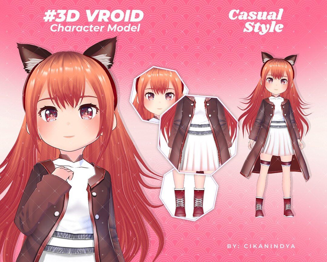 3D Vroid Character, Vtuber Model, 3d Model Commission - Virtual ...