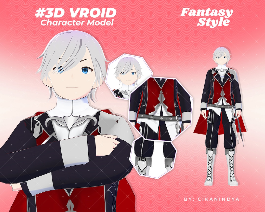 3D Vroid Vtuber Model: Anime Male Avatar (.VRM File) - Etsy