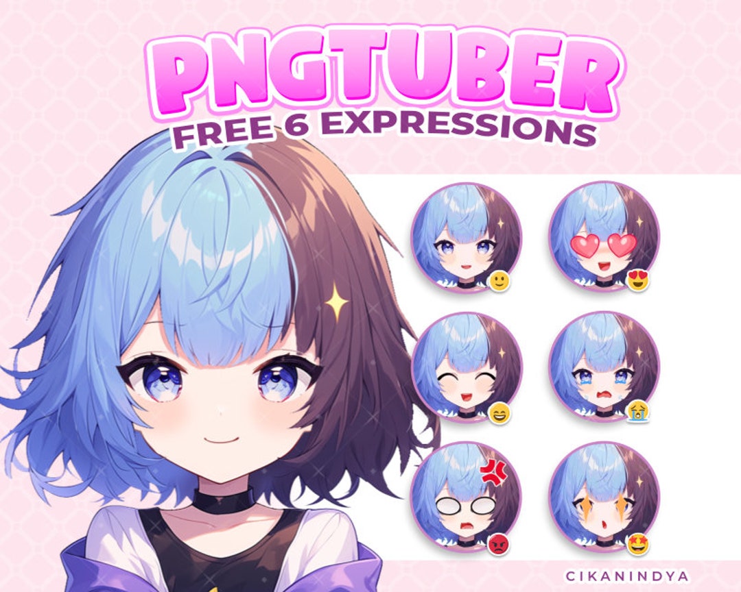 PNG Tuber | Elevate Your Stream With a Stunning PNG Tuber | Get 6 Poses ...