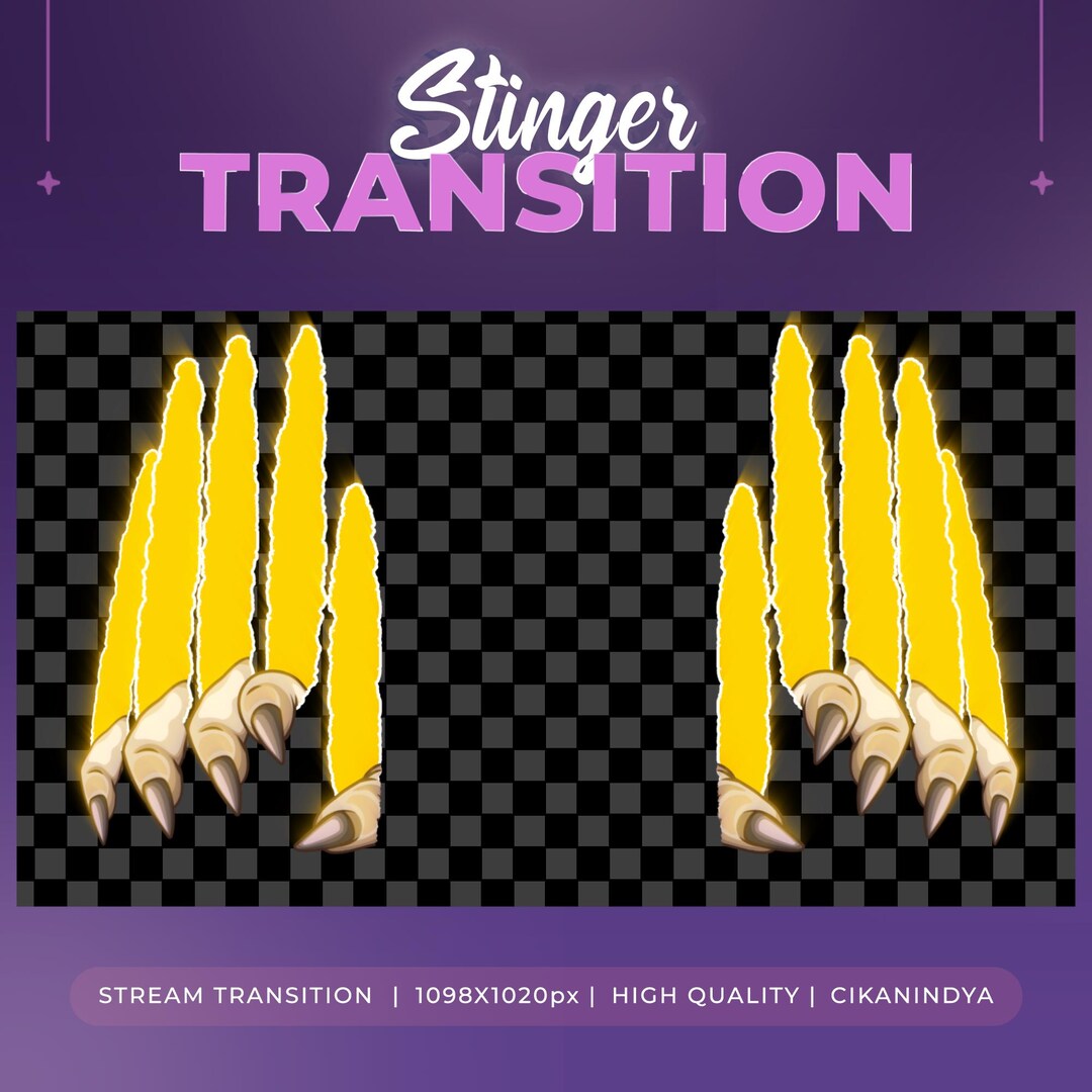Animated Stinger Transition Fierce Claw Brownish Human Claw Effect ...