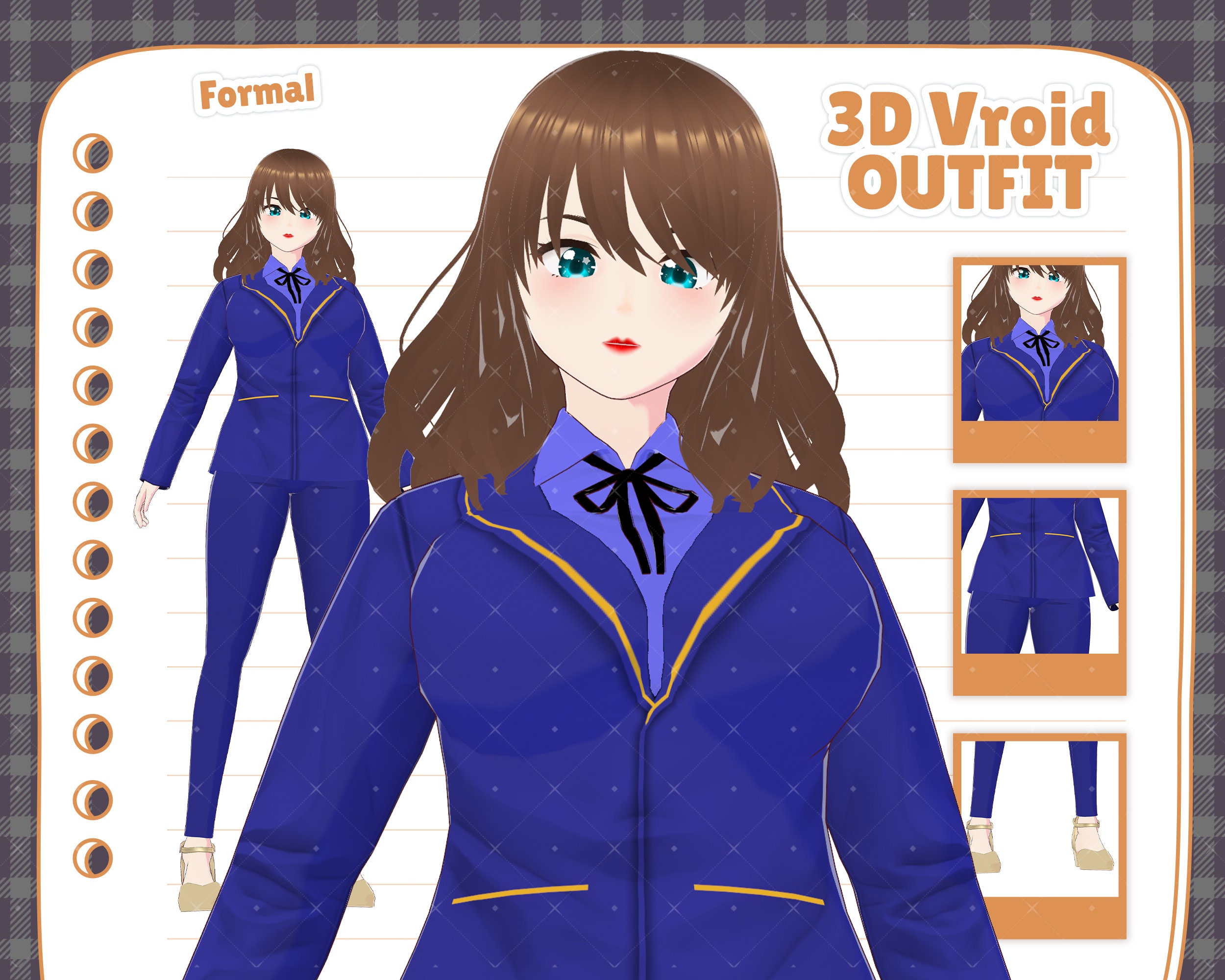 Upgrade Your Vroid Avatar With 3-in-1 Formal Clothing Bundle - Etsy