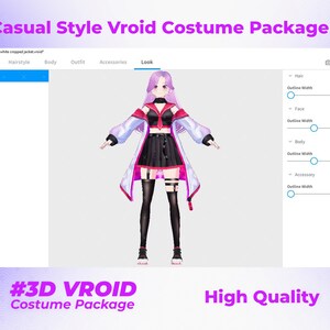 Casual Shirt Dress Essentials for Avatar Streamers - Vroid Clothing ...