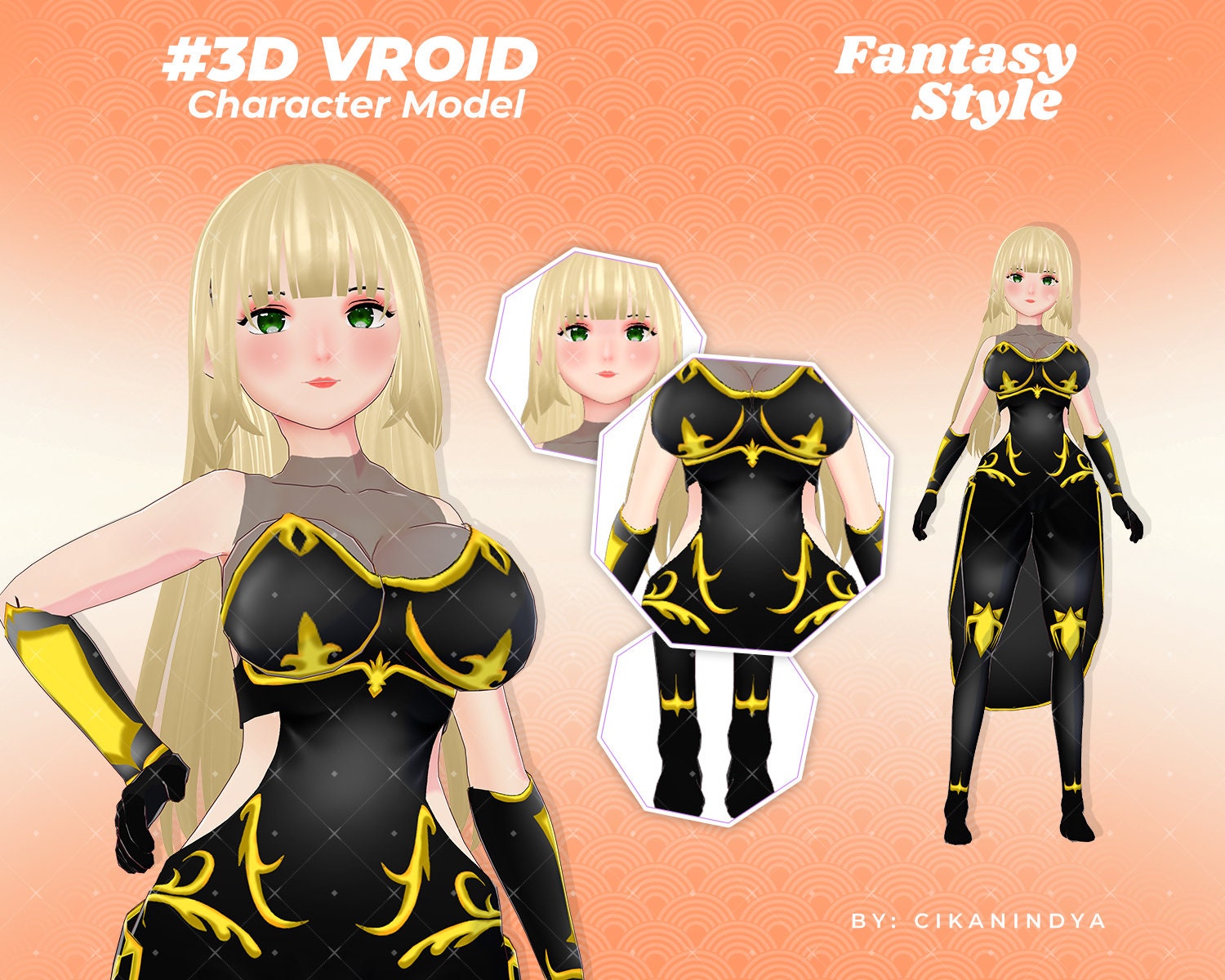 3D Vroid Character, Virtual Avatar, Twitch Sensation Cyber Stream ...