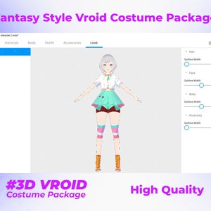 Fairy Tale Outfits for Vtuber Adventures - Vroid Clothing Pack, Kawaii ...