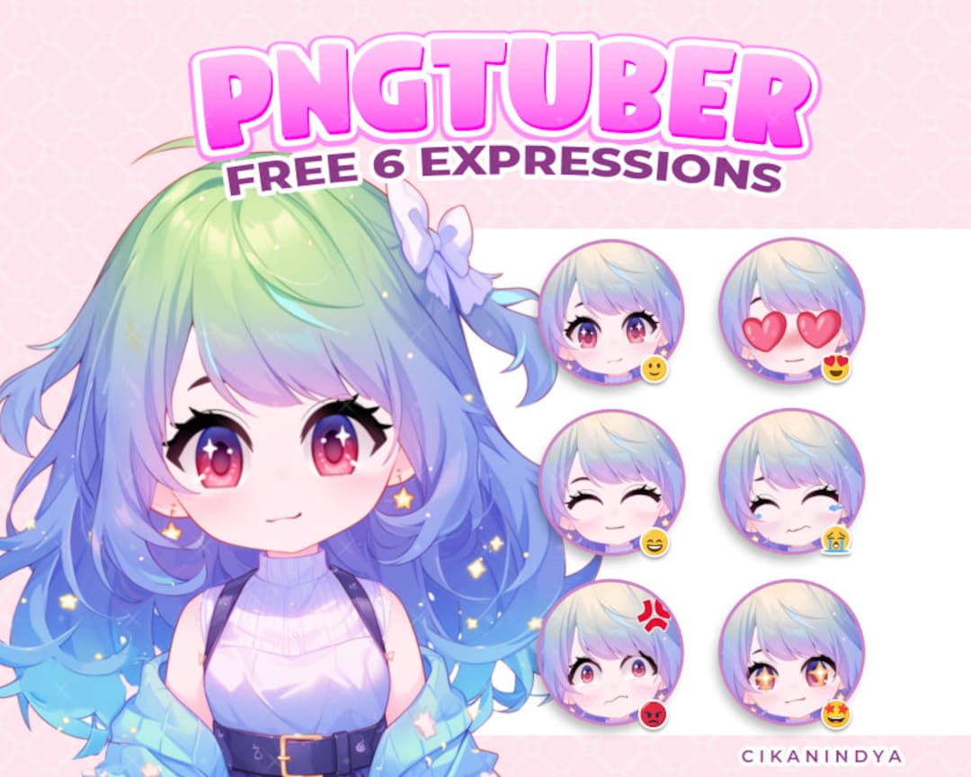 PNG Tuber | Discover the Perfect Tuber Girl Blue Green Hair for Your ...