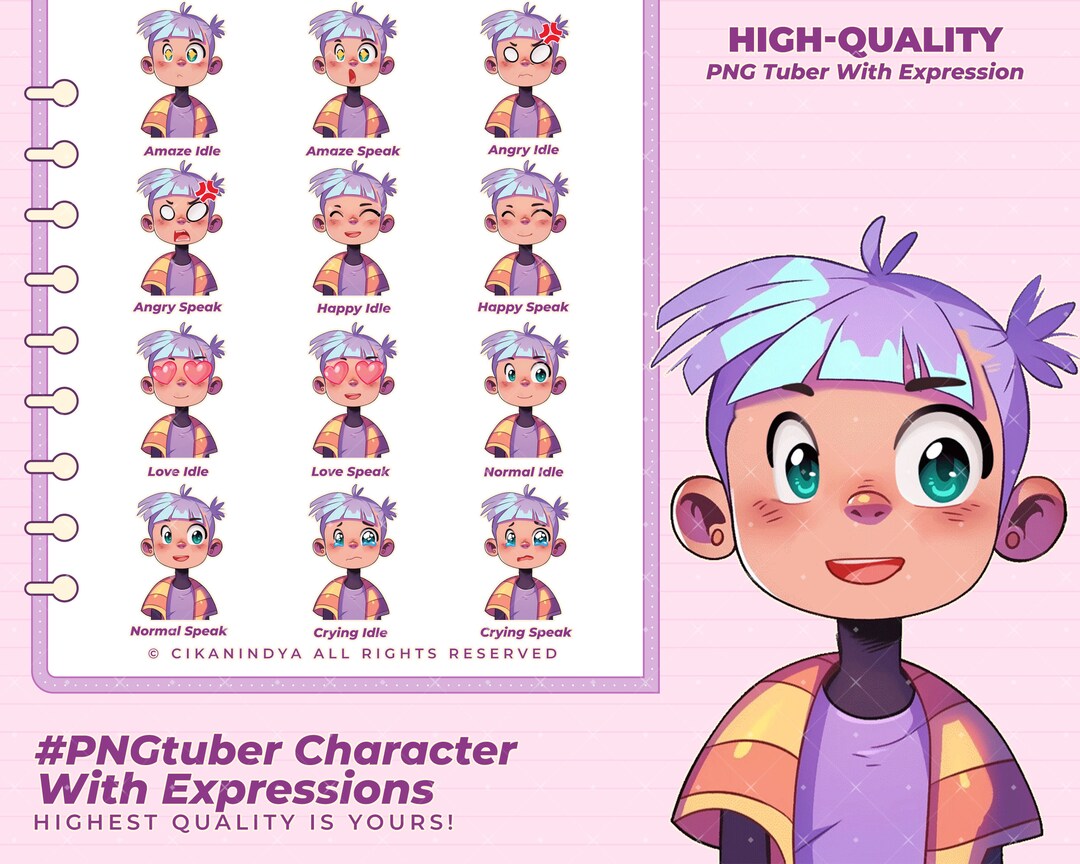 Pngtuber | Sleek PNG Tuber Cartoon for Streams Futuristic & Innovative ...