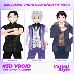 Vroid Clothing Pack, Costume, Streamer Kit, Kawaii Clothes, Vtuber ...