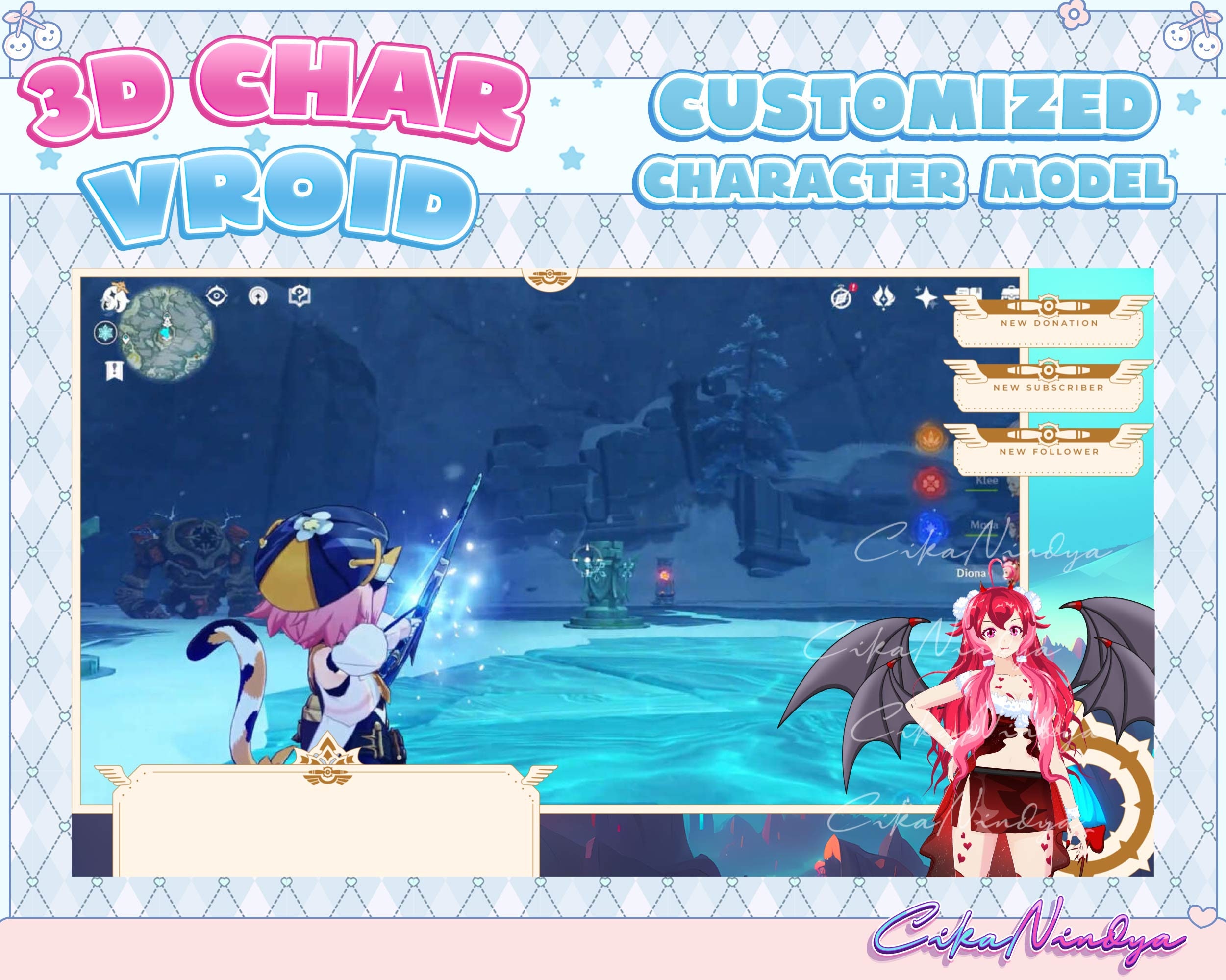 3D Vroid Character Vroid 3D 3d Model Commission 3d Model - Etsy