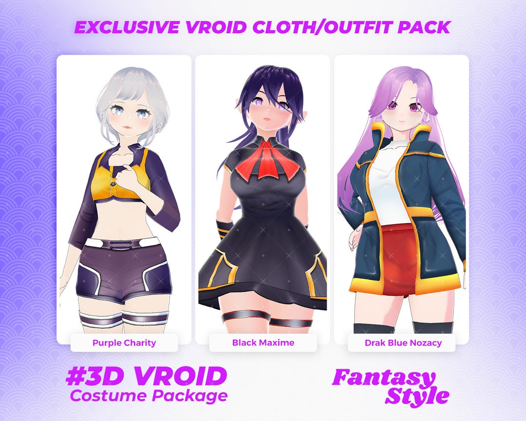 Dreamweaver's Attire for Fantasy Lady Streamers - Vroid Clothing Pack ...