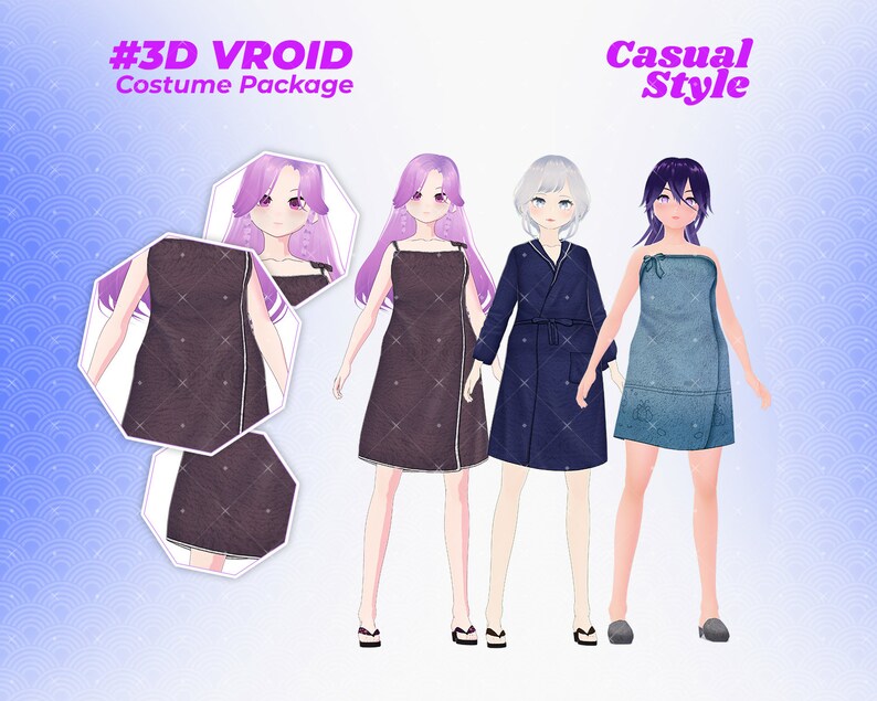 Breezy Beauty Bundle Fresh & Airy Vroid Outfits for Every Day Vroid ...