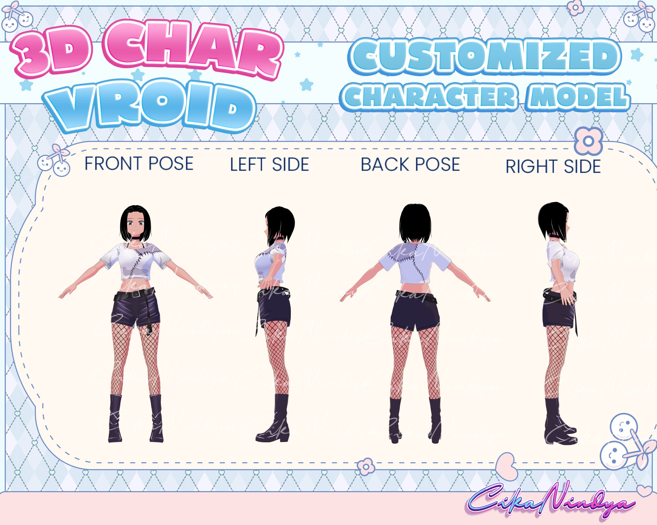 3D Vroid Charakter Vtuber Model Virtueller Avatar - Etsy.de