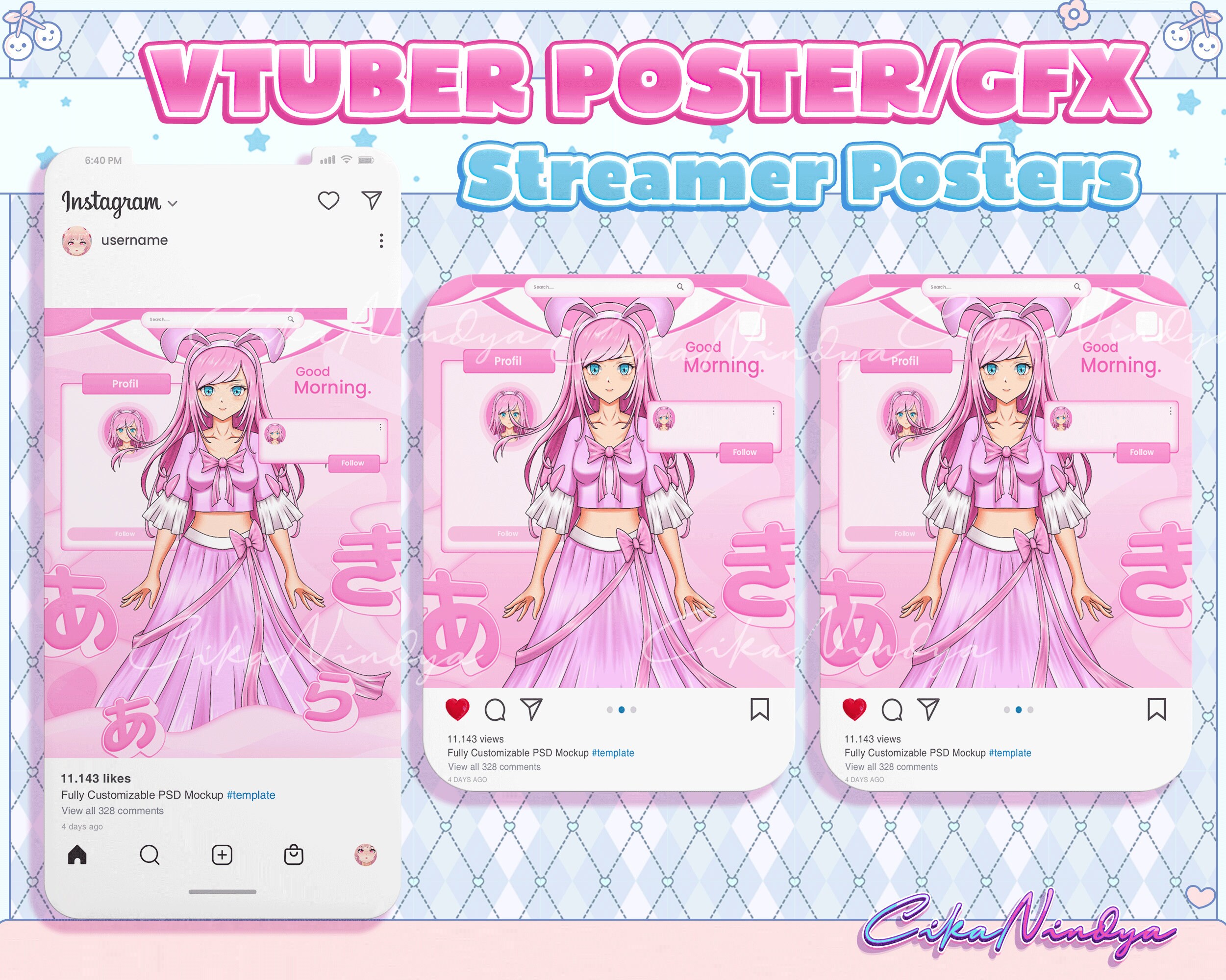 Vtuber Poster Anime Poster Poster Frames Poster Modern - Etsy