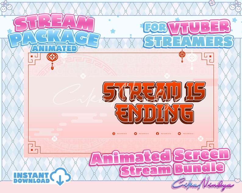 Vtuber Overlay Vtuber Twitch Overlays Stream Overlay - Etsy